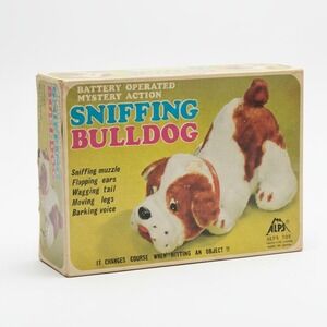 Alps Toy | Toys | Rare Vintage Alps Sniffing Bulldog Toy Original Box ...
